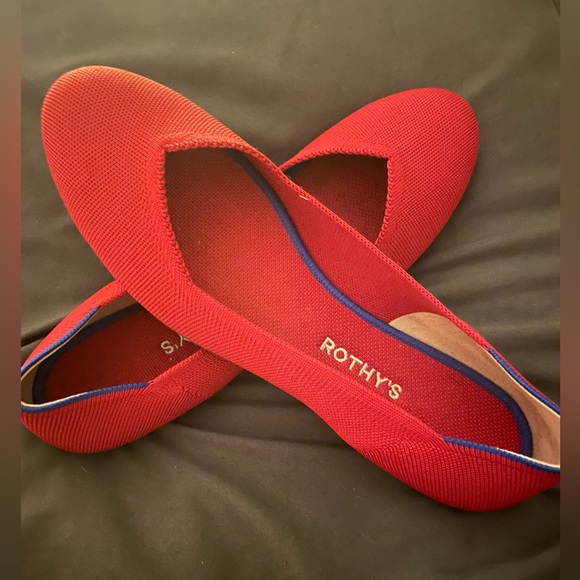 Rothy's | Shoes | Size 2 Rothys Scooter Red Flats | Poshmark